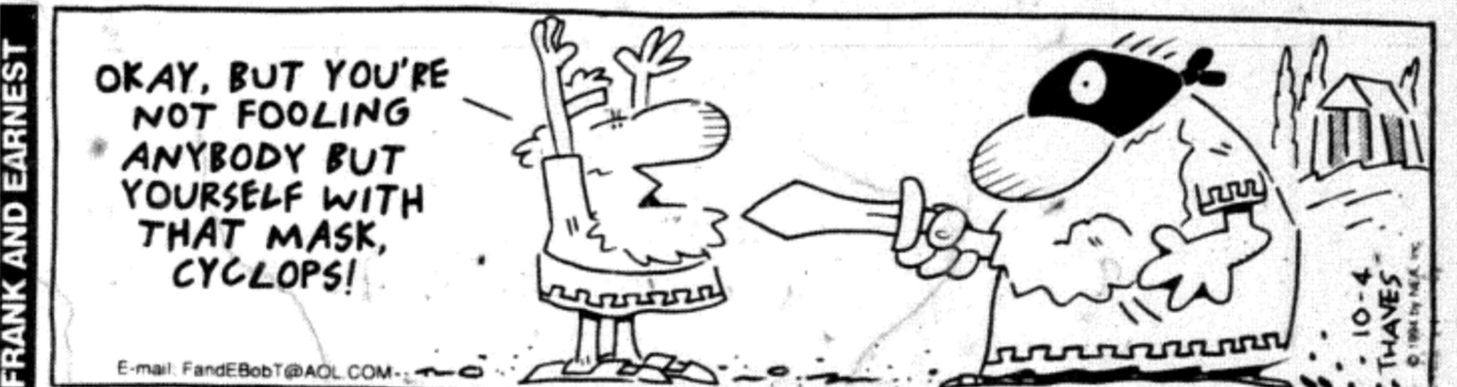 See You In The Funny Papers October 4, 1994 (Again) - I Never Saw That